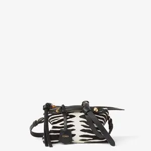 Fendi By The Way Soft Mini Tiger-print Cavallino Leather Bag - [black]